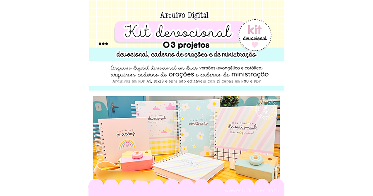 Arquivo Encadernação Kit Devocional - studio g19