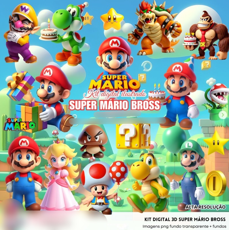 Kit Digital Super Mario - Fanddy