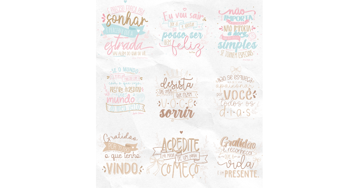 Kit Digital Lettering Junto e Misturado - AME DESIGNER