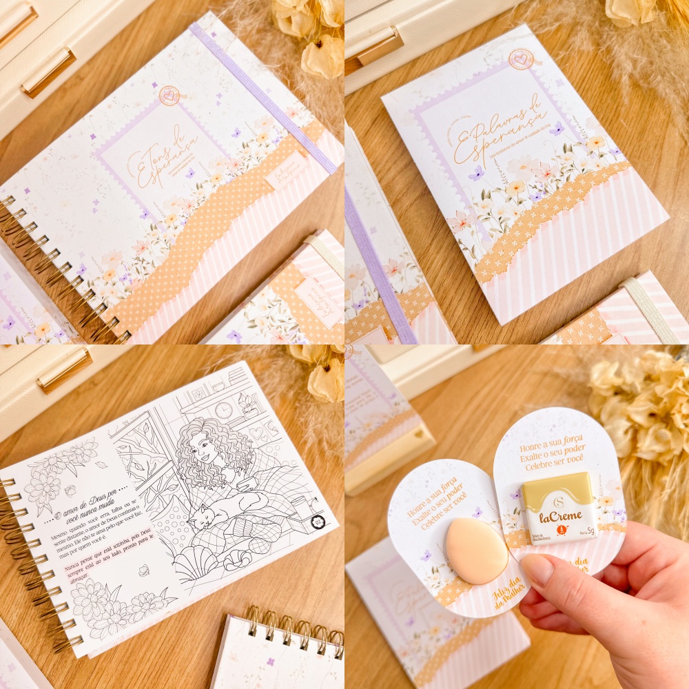 Arquivo Coleçãp Livro de Colorir + Cards Floral Delicado - P