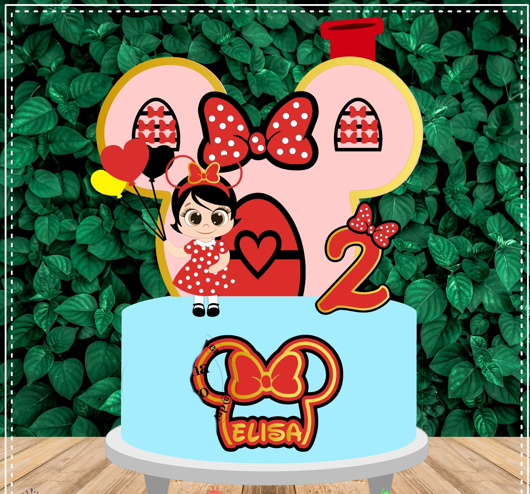 Arquivo Topo de Bolo Minnie Menina - EM CAMADAS