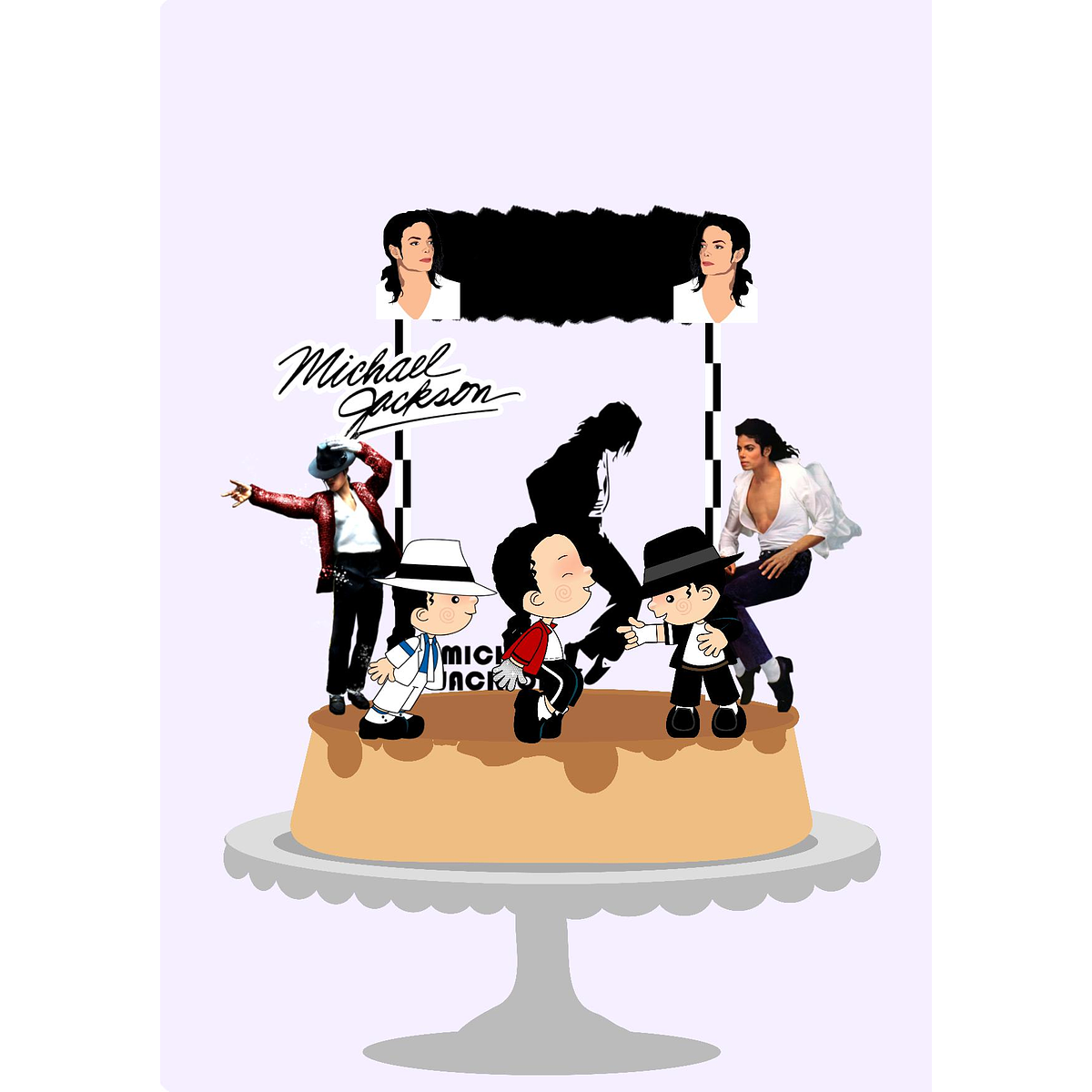 Arquivo topo de bolo Michael Jackons