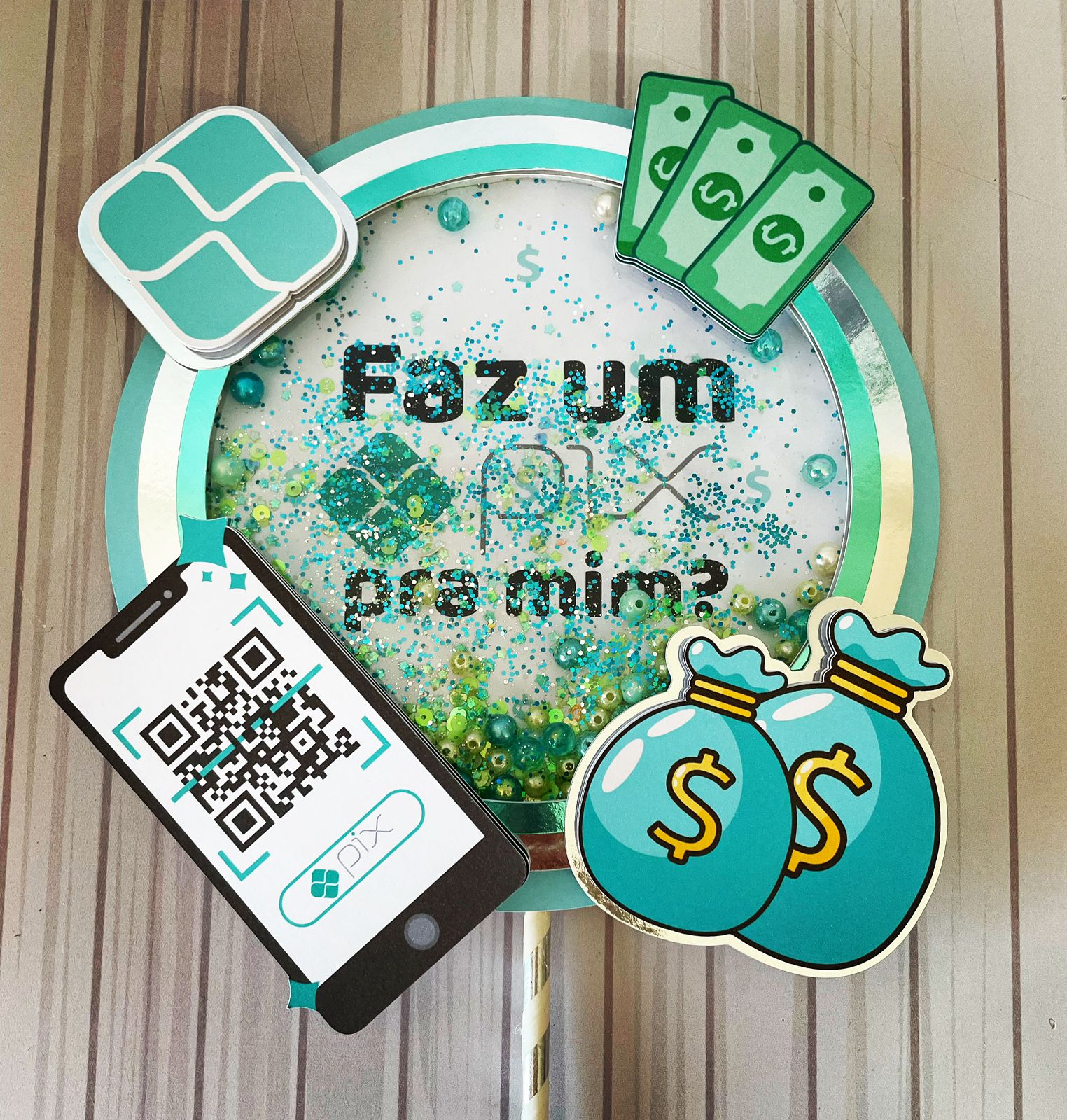 Arquivo topo de bolo Pix