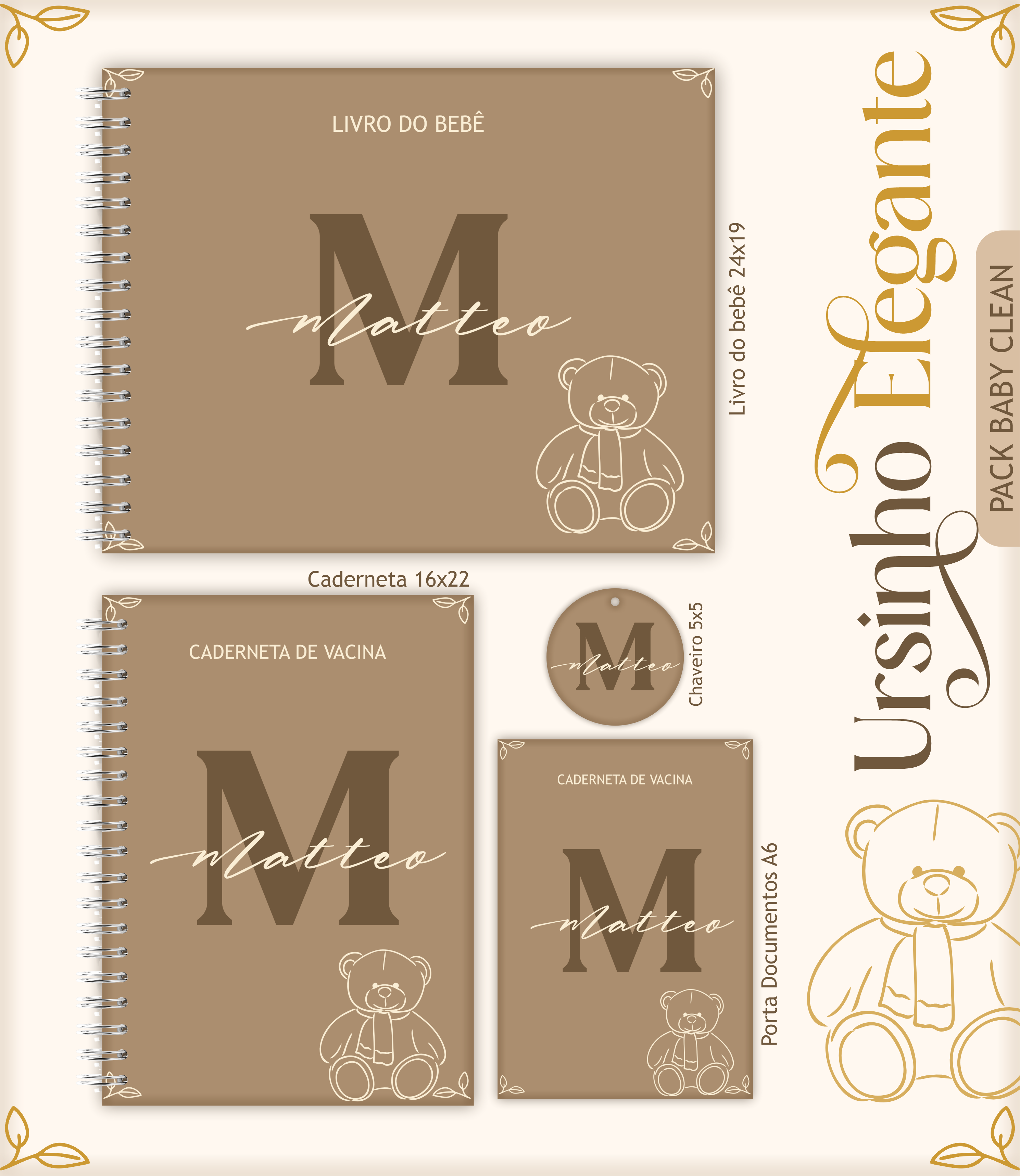 Arquivo Encadernação Ursinho Clean - LINA