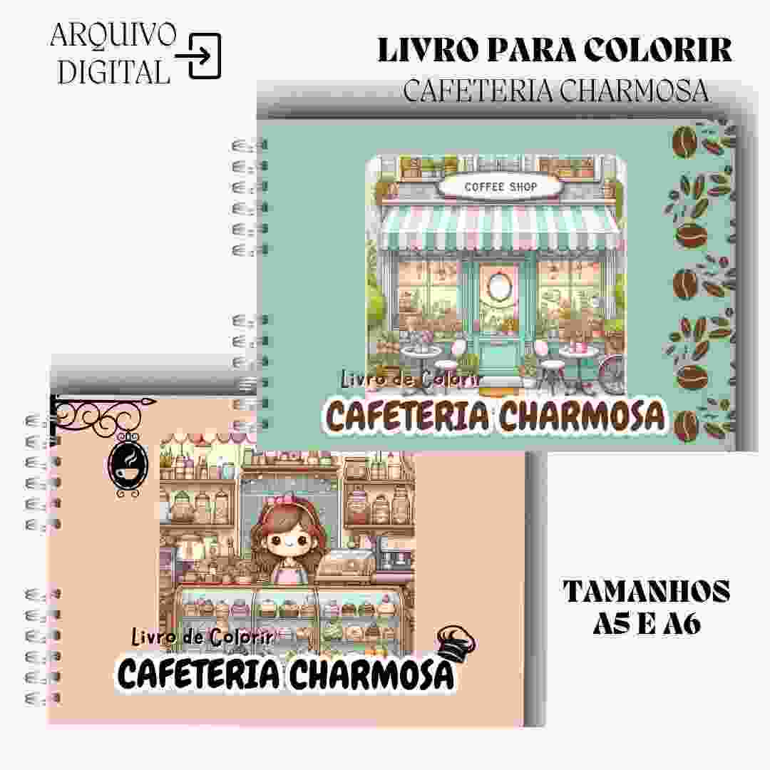 Arquivo Livro de Colorir Cafeteria Charmosa - Rê Castori
