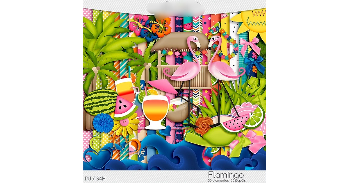 Kit Digital Flamingo - Andrea Sato