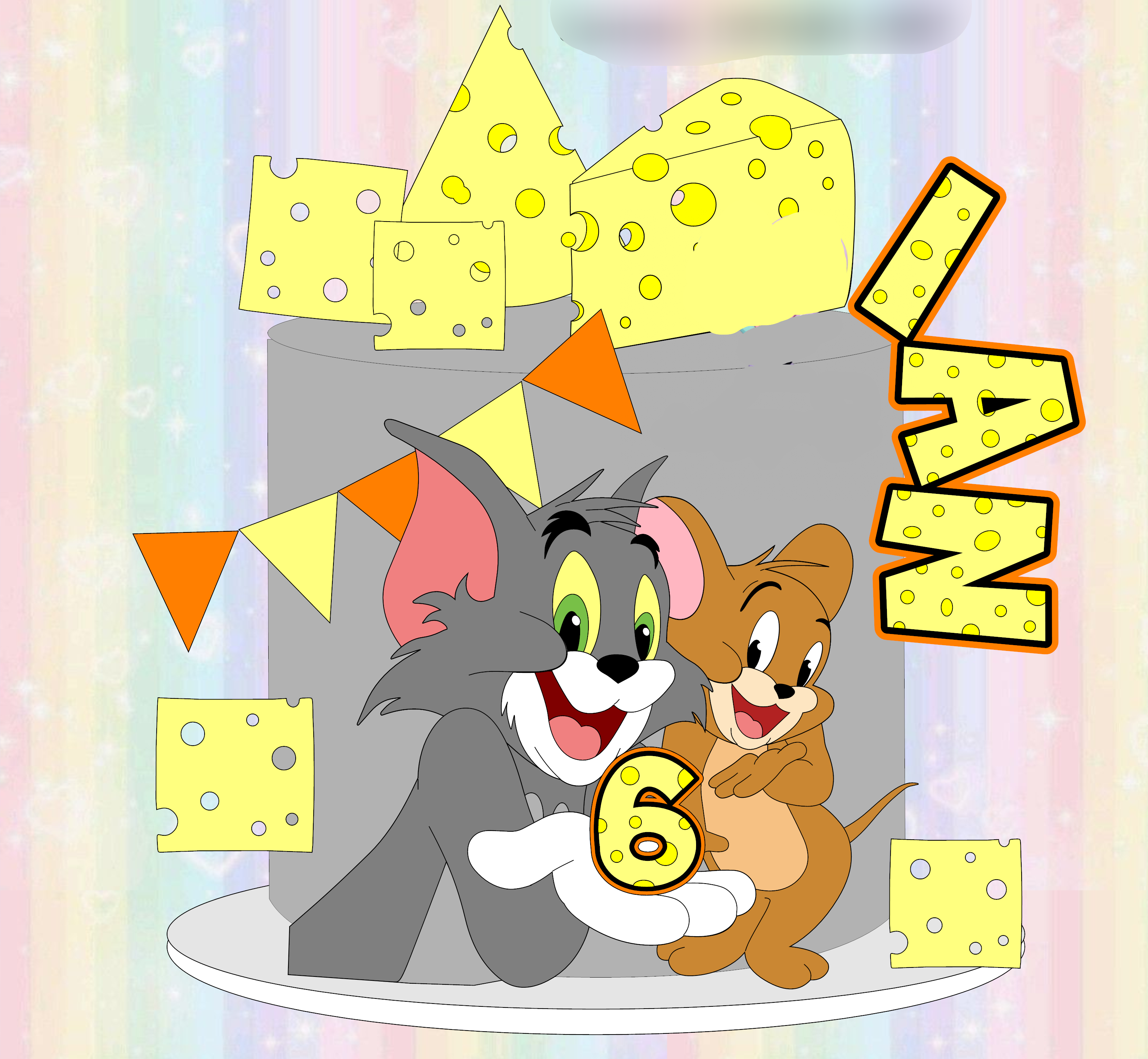 Arquivo Topo de Bolo Tom e Jerry