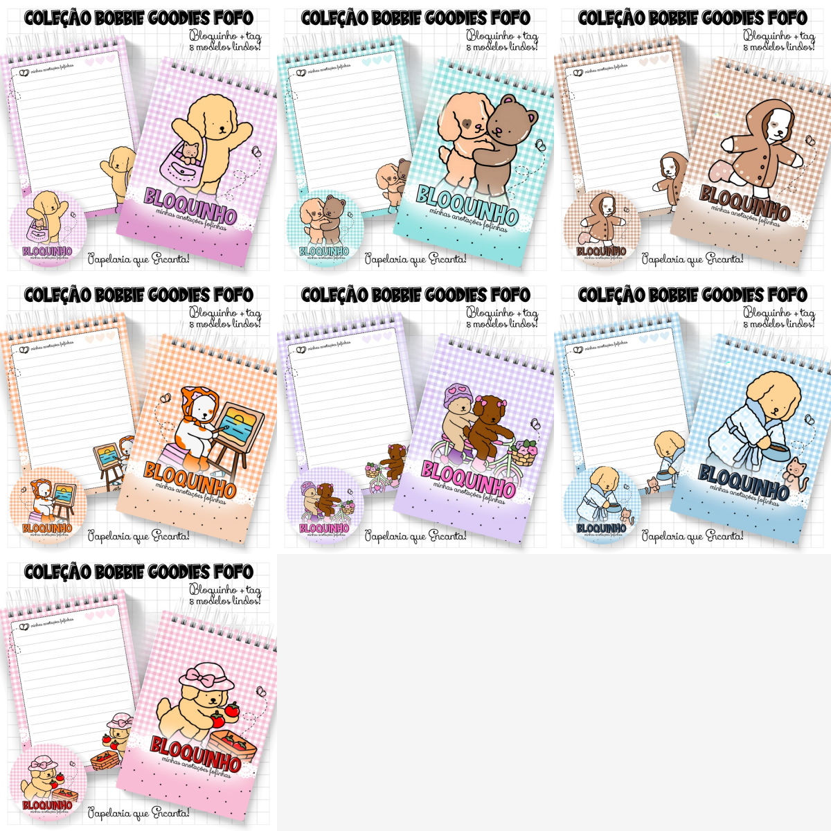 Arquivo Kit Bloquinhos Bobbie Goodies - Encaderna com Amor