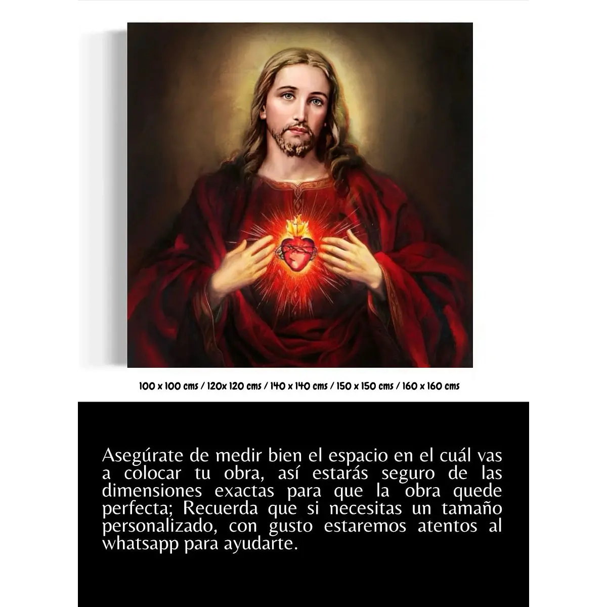 Cuadro Sacro: CORAZÓN DE JESÚS | GODA (Galería ojos del arte)