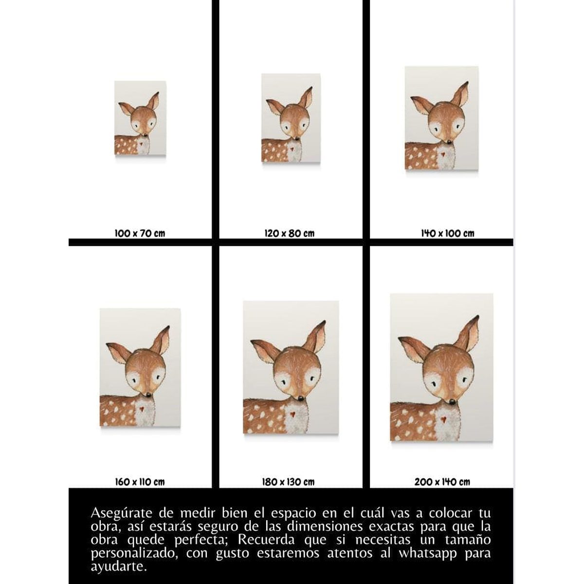 Cuadro Infantil: VENADO Y CORAZON | GODA (Galería ojos del arte)