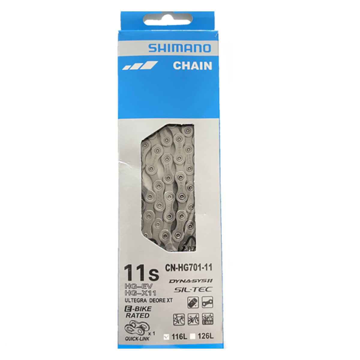 Cadena Shimano HG701 126L - 11v Ultegra, Deore XT