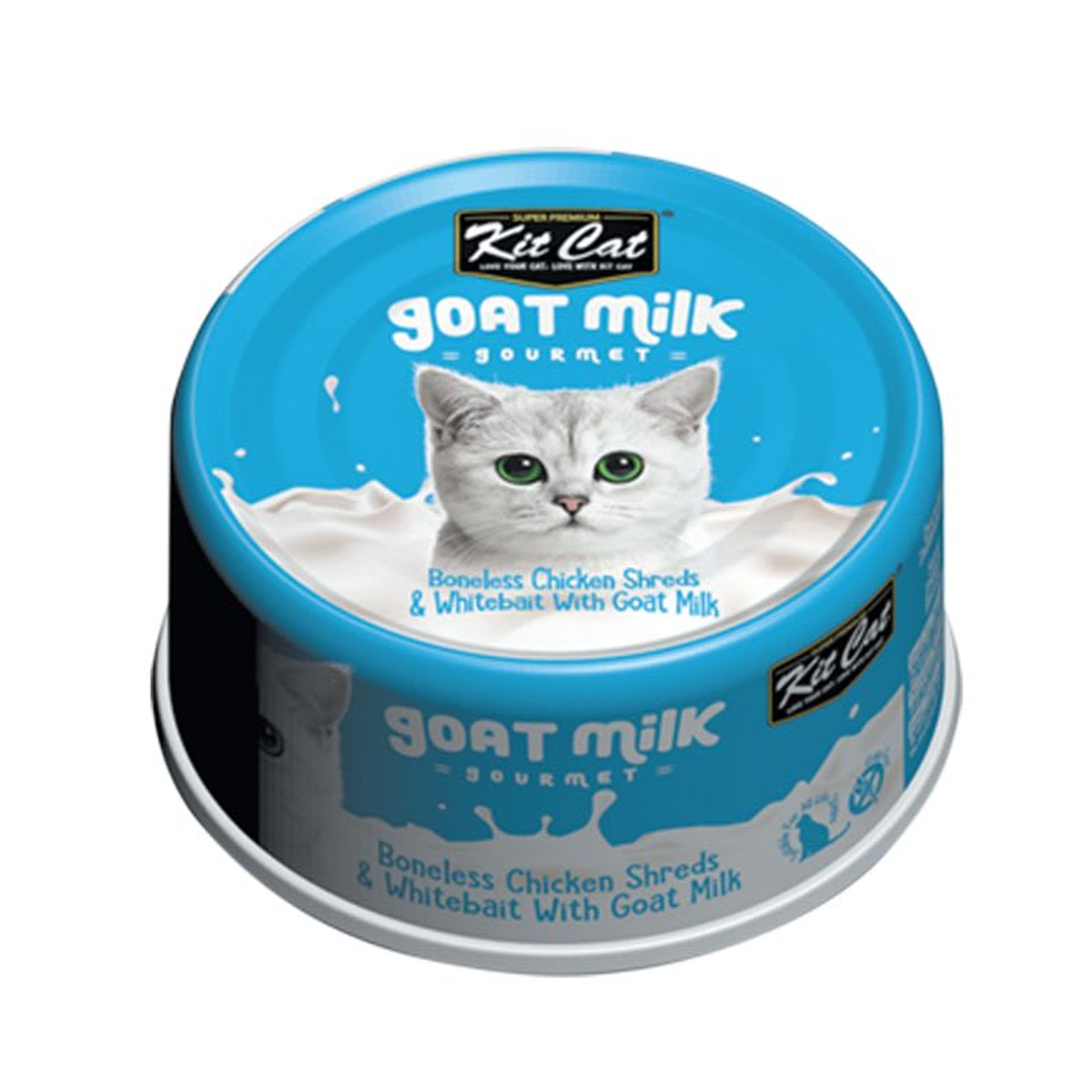 Kit Cat Chicken and Whitebait with Goat Milk 70gr