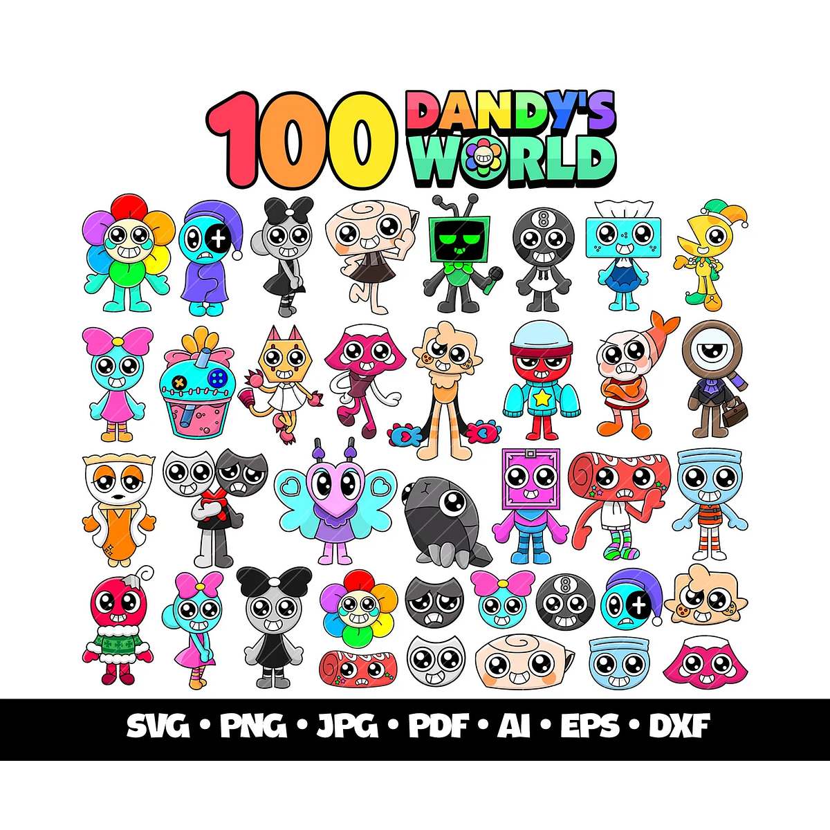 Kit Digital Dandy's World em Png
