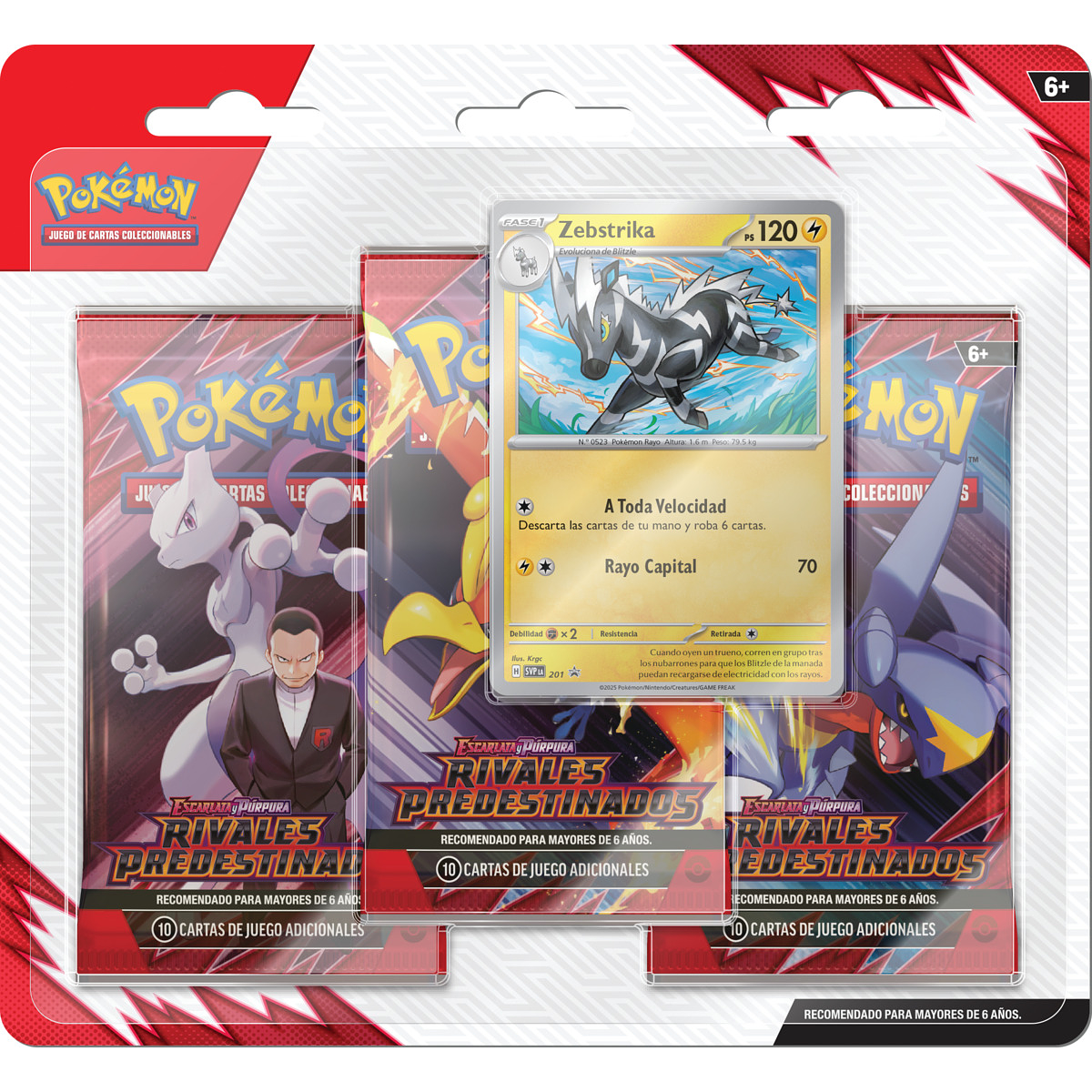 Pokémon TCG: Destined Rivals – 3-Pack Blister español | Geekers