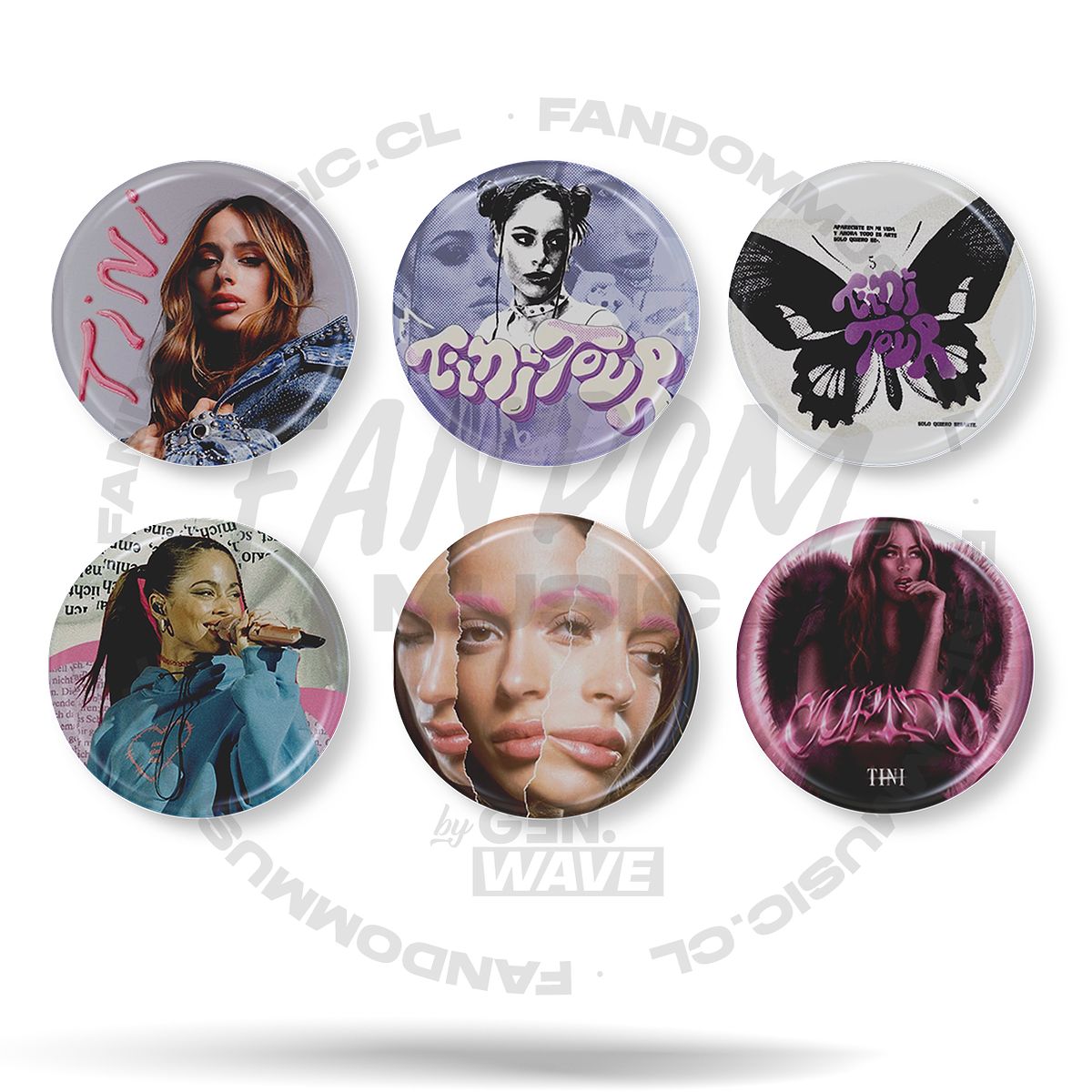 Tini · Set 01 de 6 Chapitas