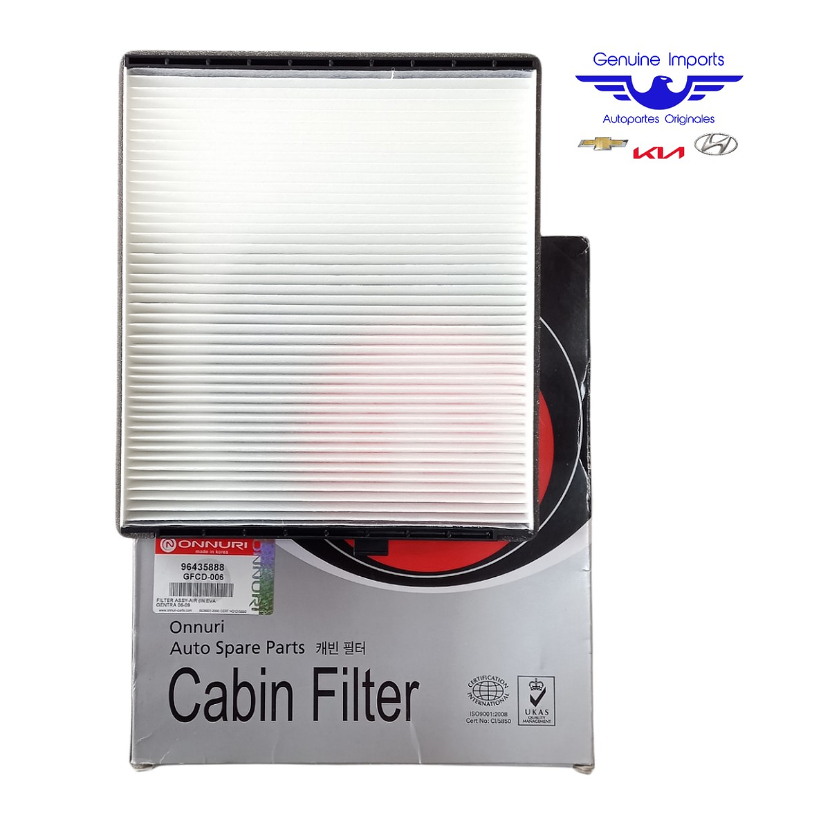 Filtro Aire Acondicionado Chevrolet Aveo Ref: 96435888