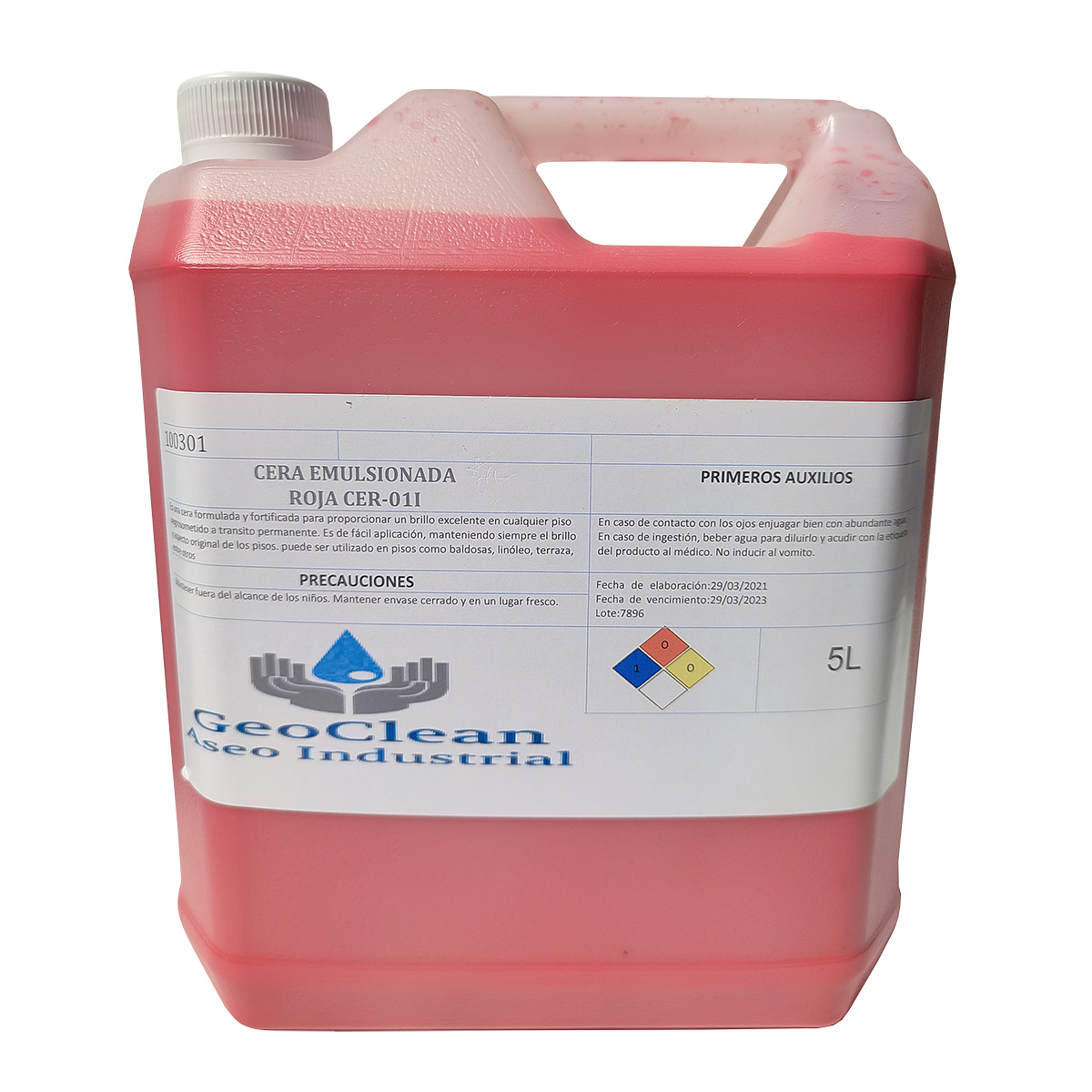 Cera emulsionada roja para piso 5Lts