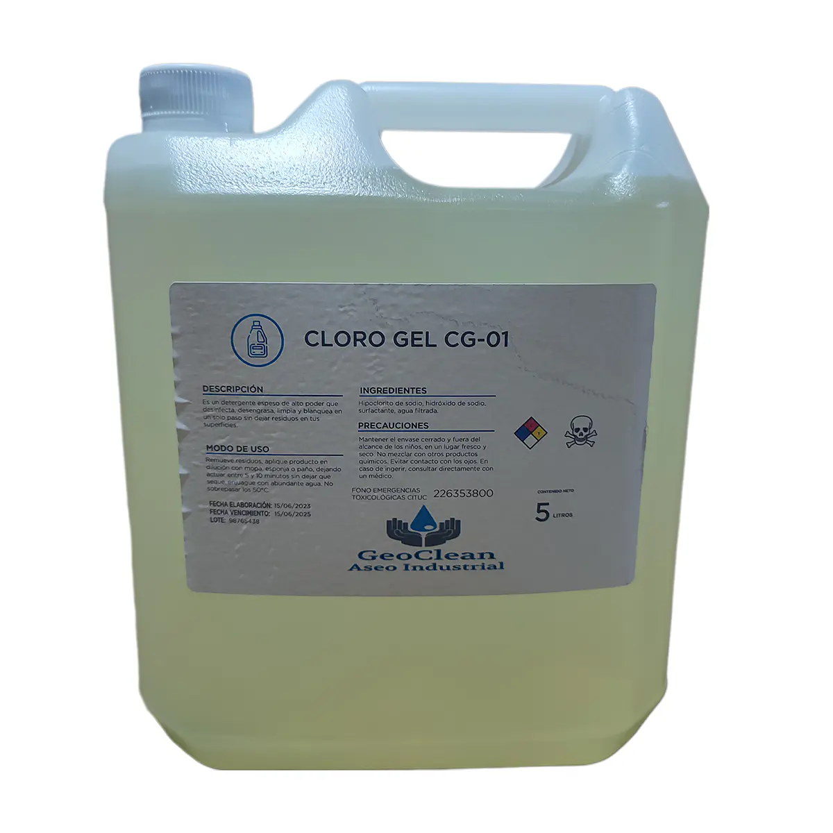 Cloro Gel Geoclean 5 Lts