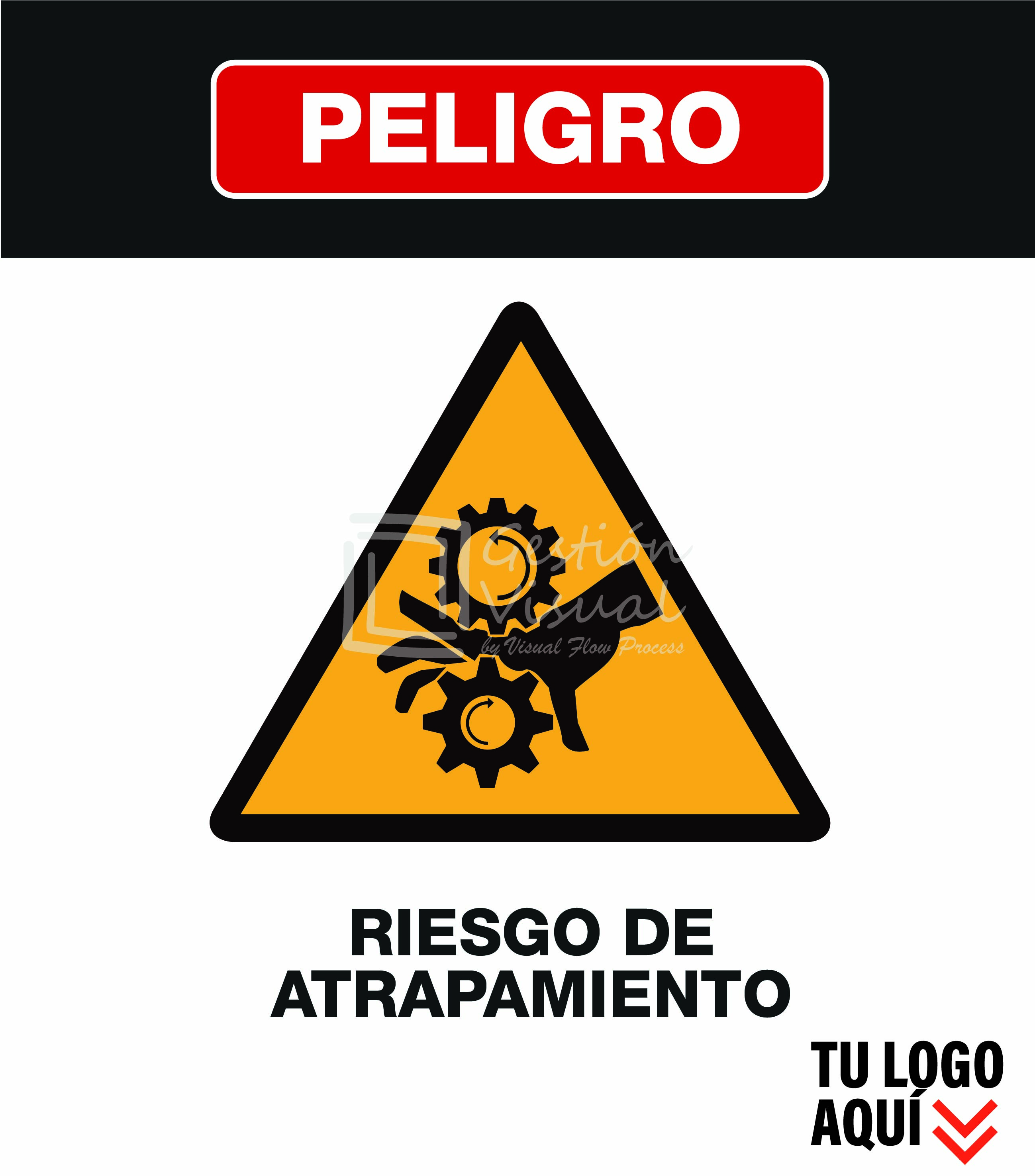 Señalética Peligro. Riesgo de atrapamiento