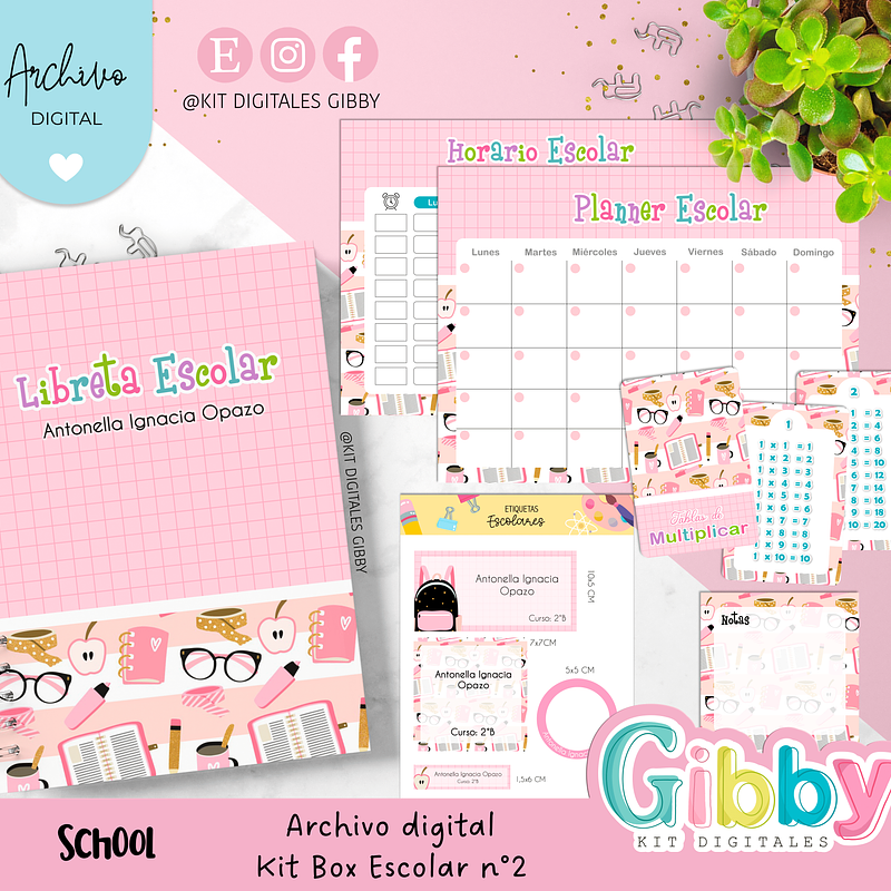 Archivo digital - Kit box escolar n°2