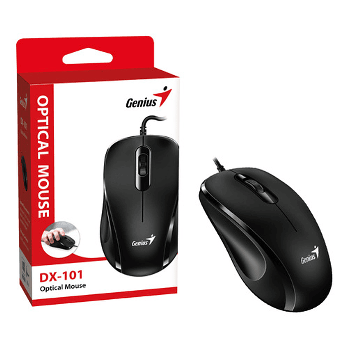 Mouse Alambrico Optico Marca Genius Ambidiestro 1200 Dpi