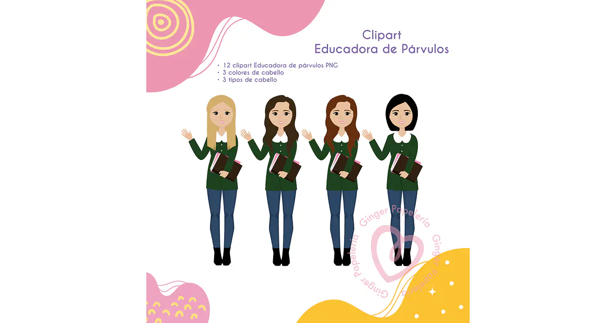 Clipart Educadora de Párvulos