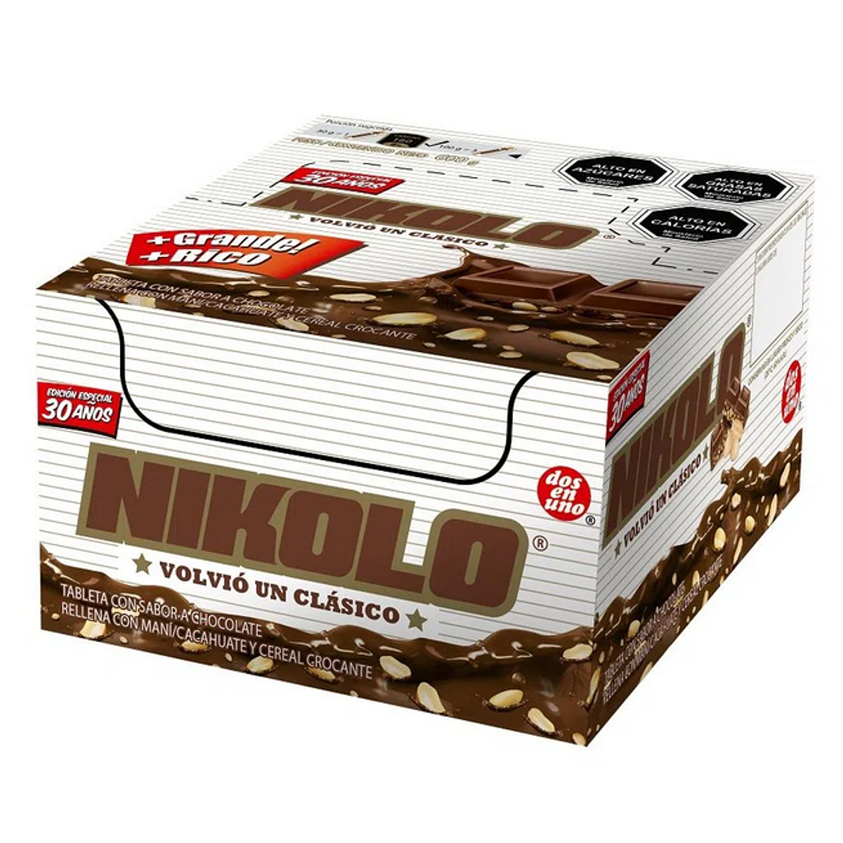 NIKOLO CHOCOLATE C/MANI 24grs.x 20un. (12) | GINO