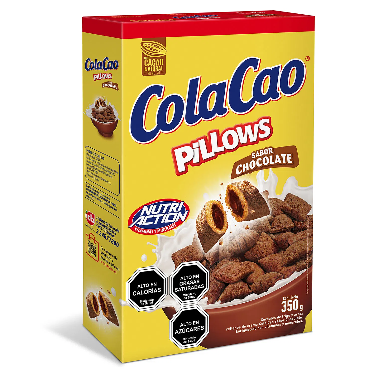 CEREAL COLA CAO PILLOWS CHOCOL.350grs. (12) | GINO