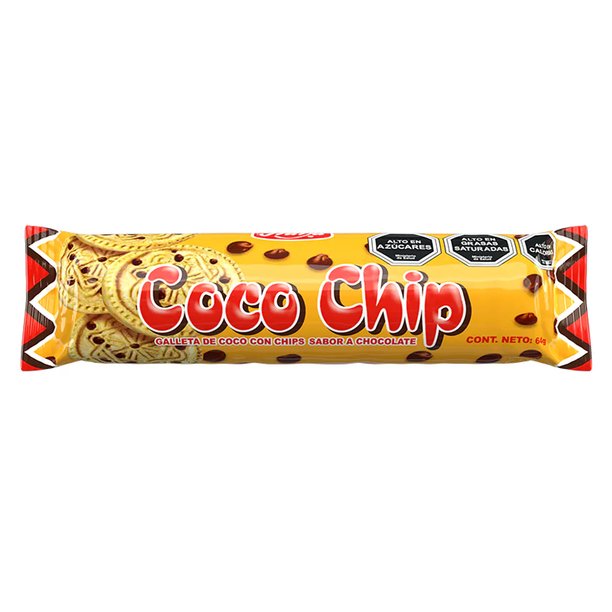 GALLETA FRUNA COCO CHIPS ROLLO (CJ X 32) (P 162) | GINO