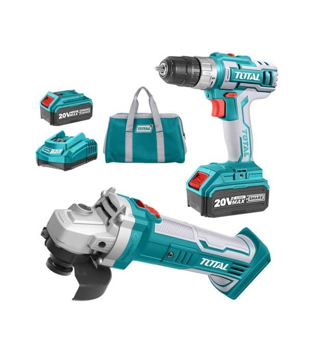 KIT COMBO INALÁMBRICO Li-ion 20V / 4Ah TOTAL TCKLI2009
