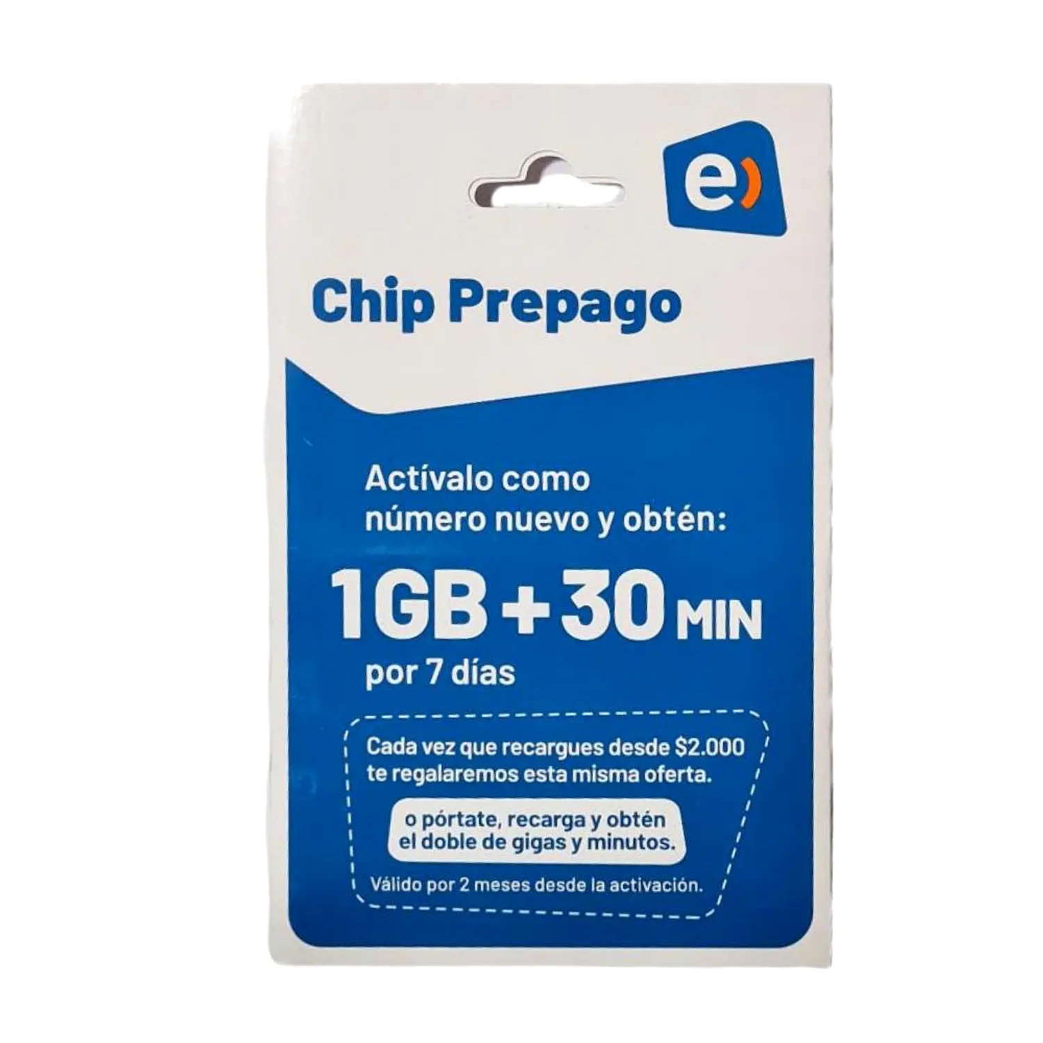 Sim Card Entel 1Gb + 30min