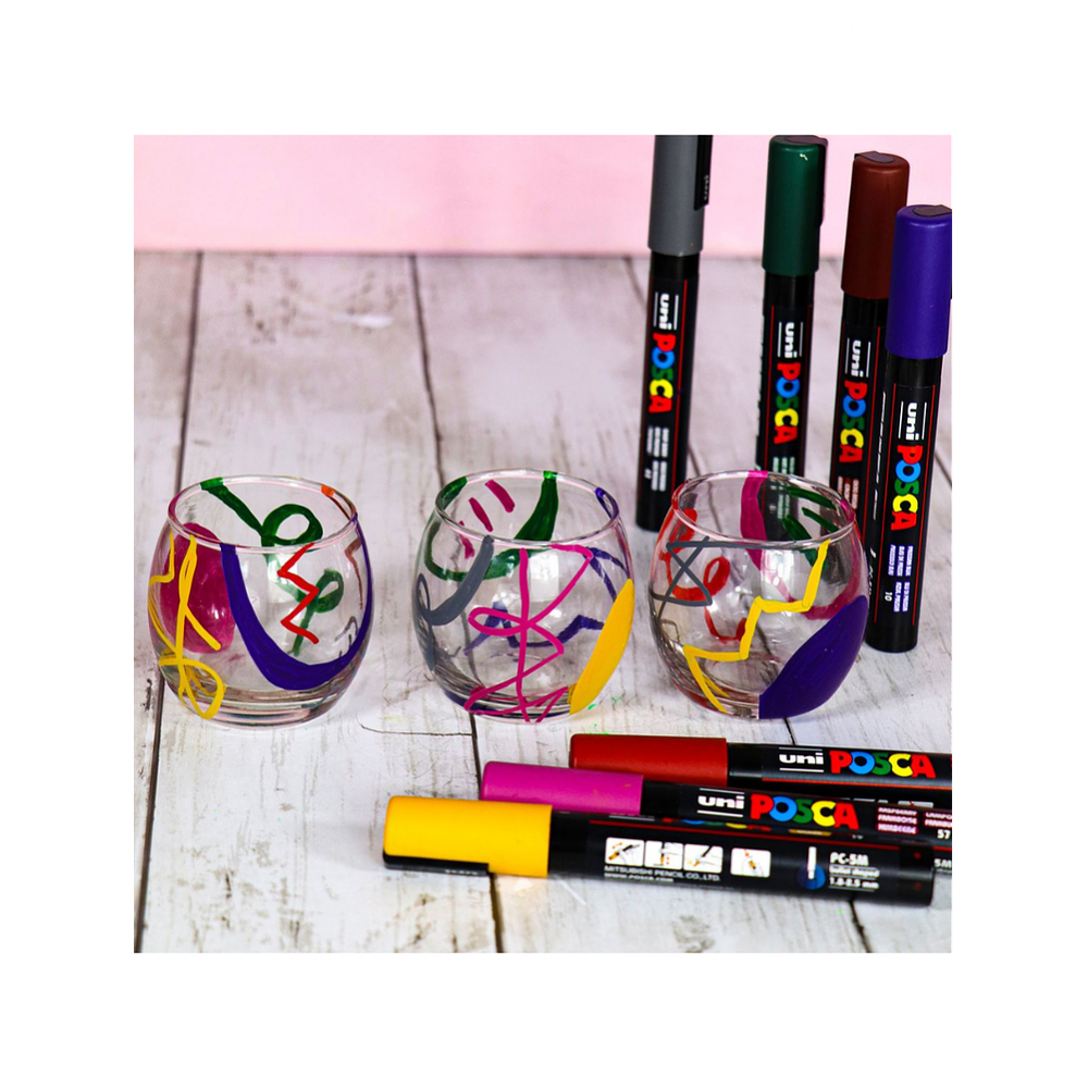 Posca - Marcadores Posca 5M - 8 Colores Oscuros