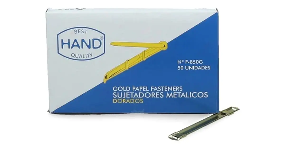 Hand - Acoclip Metalico Dorado 50 Un