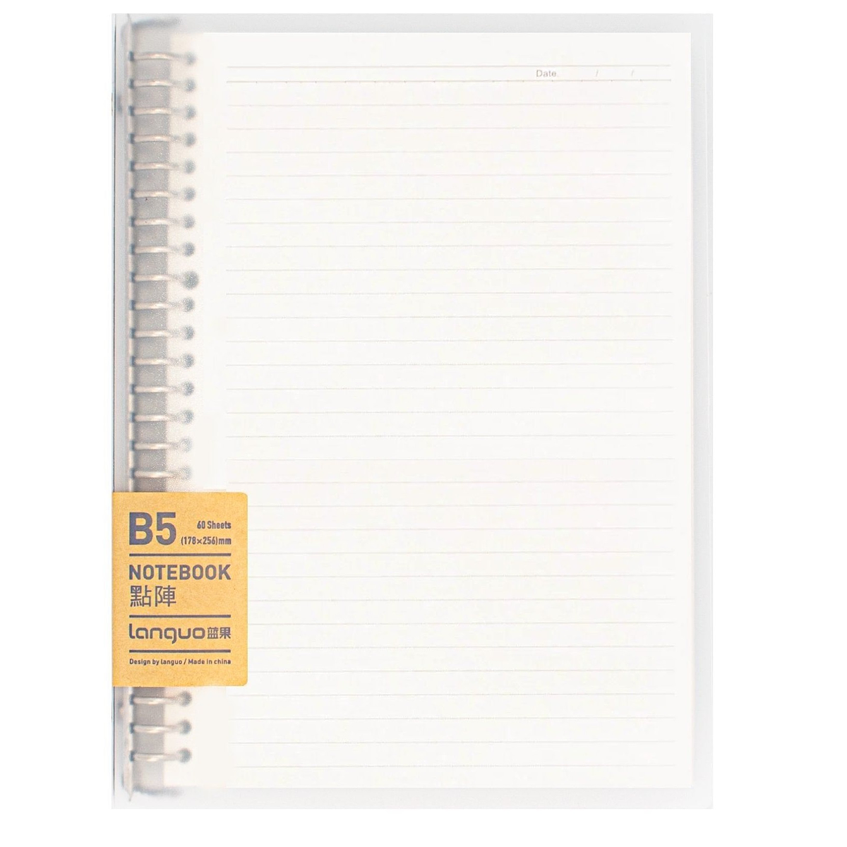 Languo - Libreta Anillada Tipo Binder B5 - Sistema Refill