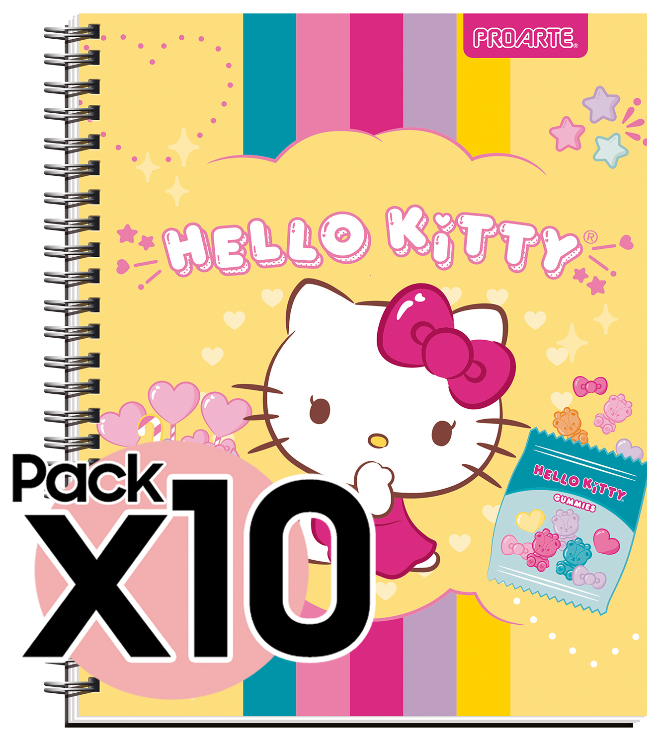 Proarte - Cuaderno Universitario Hello Kitty - Pack 10 UN
