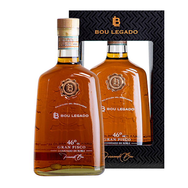 Gran Pisco Bou Legado Selección del destilador 46° premium | Bou Online ...