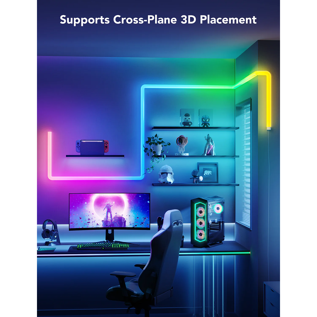 Lámpara de pared Glide RGBIC 3D Govee