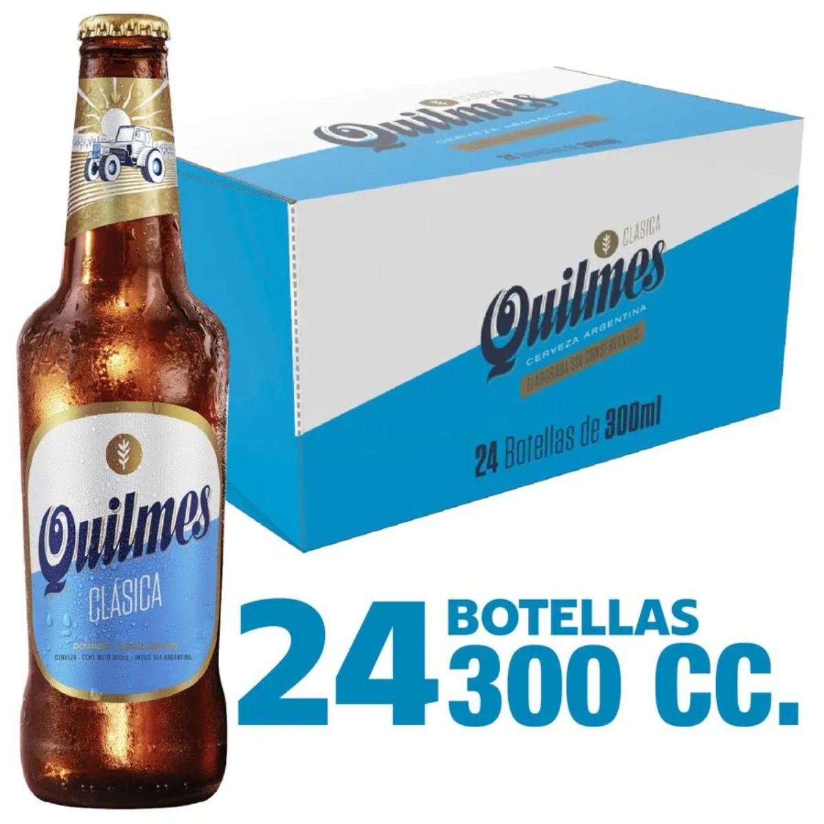 Cervezas Quilmes Clásica Lager 24 Botellas 300ml