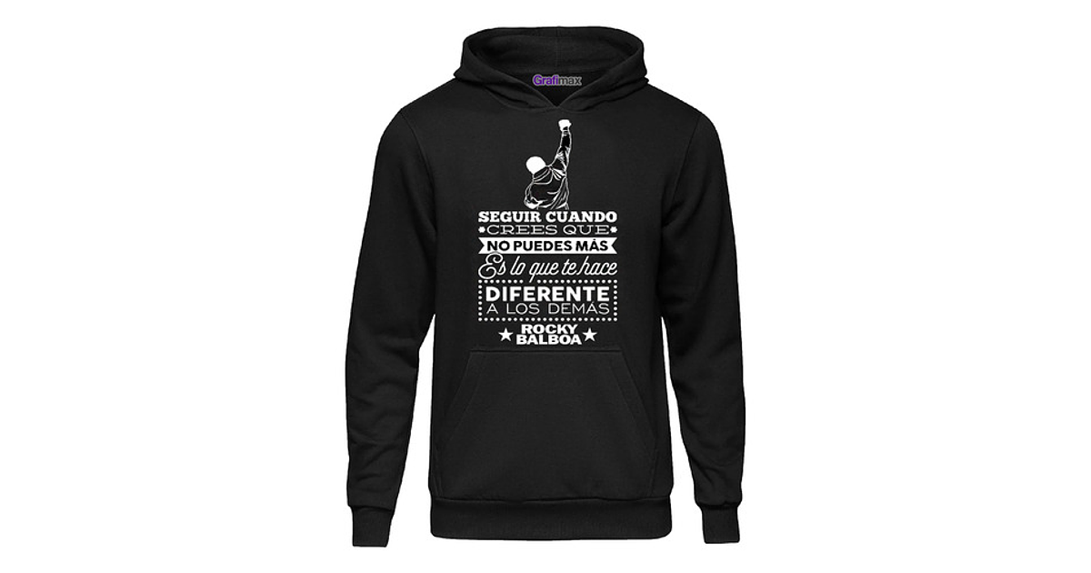 Polerón Rocky Balboa Italian Stallion Negra Frases Grafimax