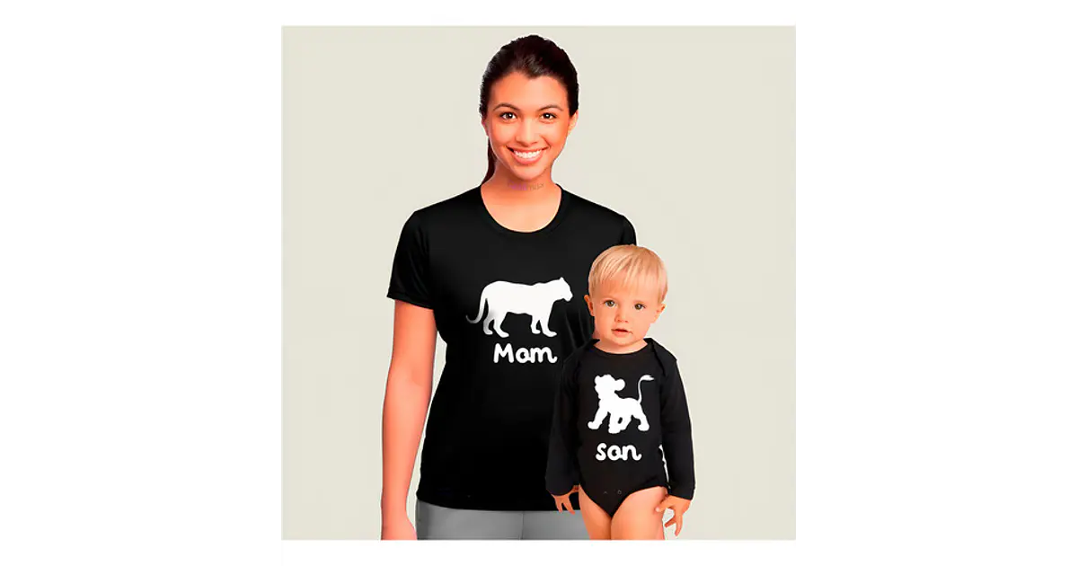 Polera Body Mamá E Hijo Zimba Sarabi Familia Pack Grafimax