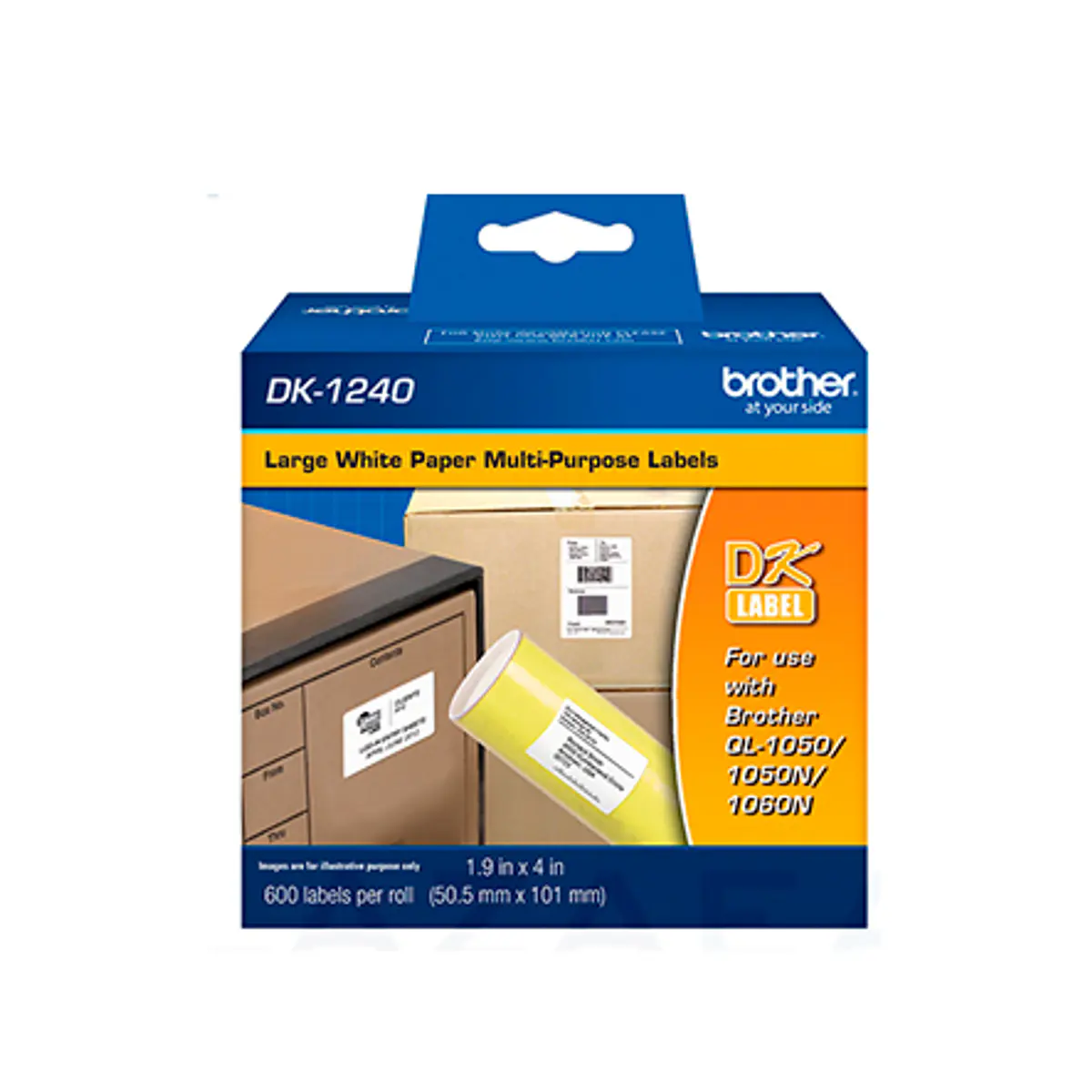 Rollo Etiquetas Dk 1240 Brother 101mm X 50.5mm