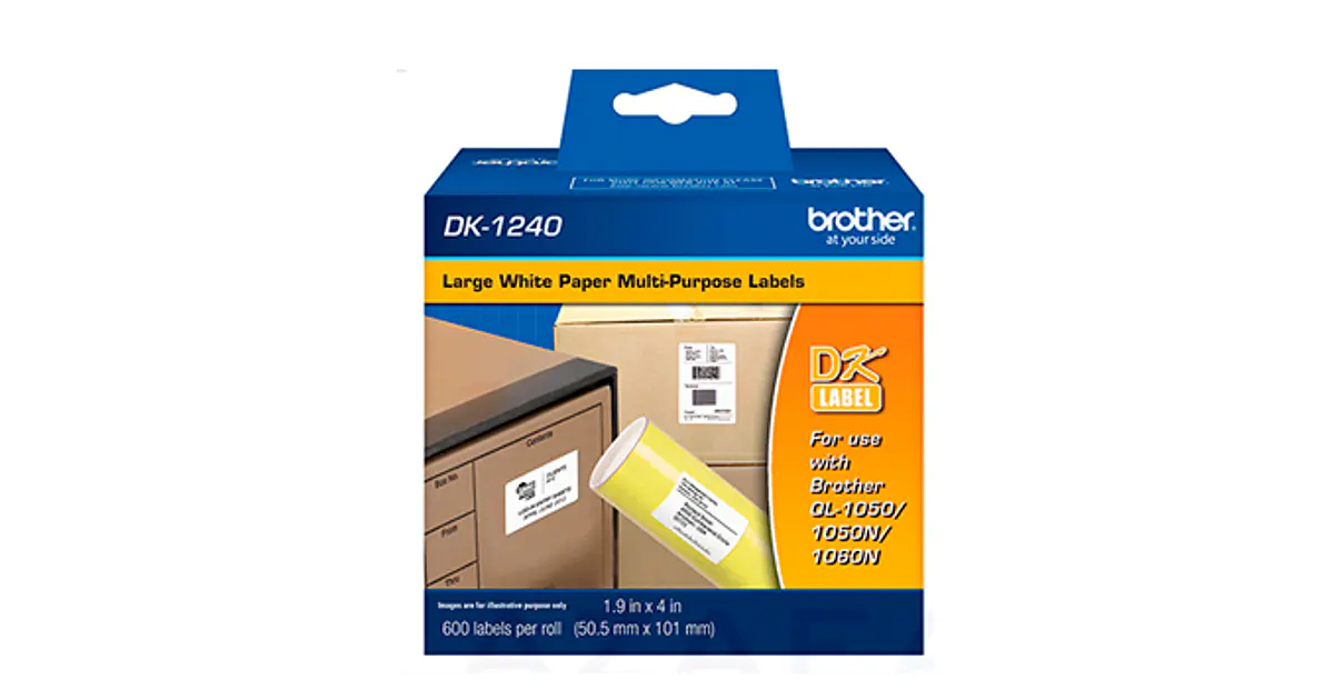 Rollo Etiquetas Dk 1240 Brother 101mm X 50.5mm