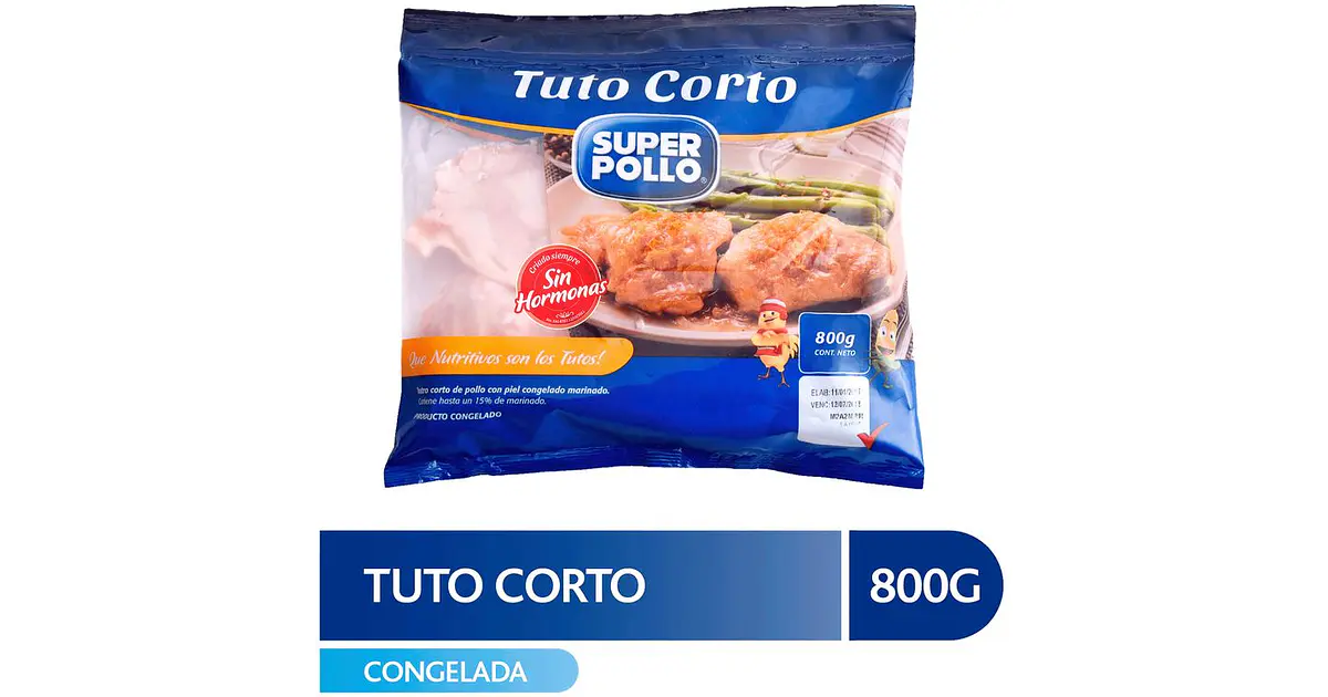 Tuto corto Super Pollo IQF 800 g