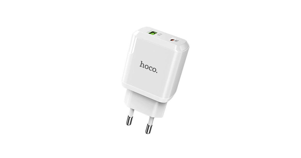 Cargador Hoco N5 Favor dual port PD20W QC3.0 Blanco