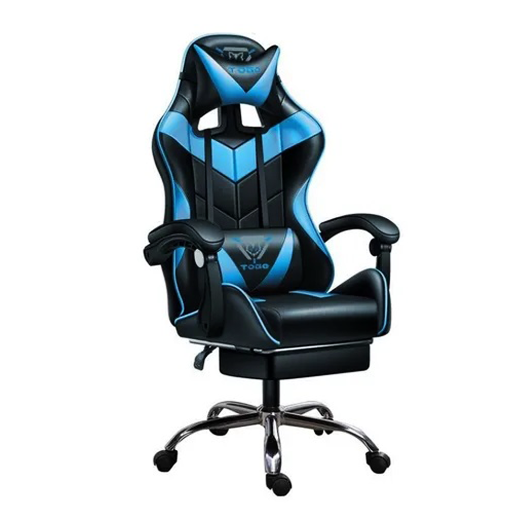 Silla Gamer Profesional Reclinable Con Posapies Para Ofic...