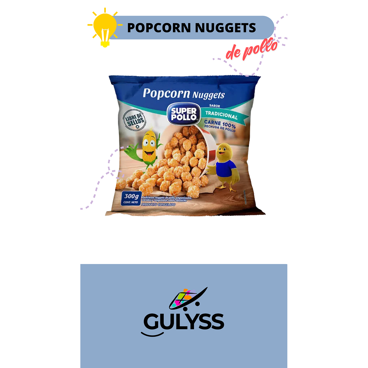 Pop Corn Pollo 400gr Super Pollo