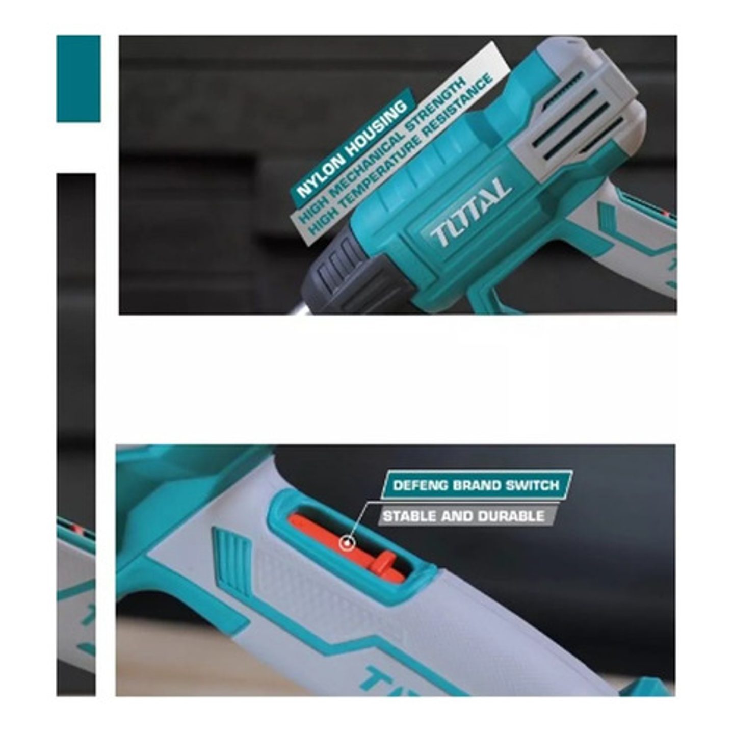 Pistola De Calor Industrial 2000w 550°c + 4 Accesorios To...