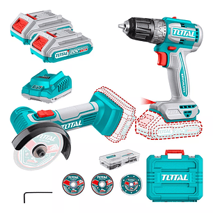 Esmeril Angular Inalambrico 20v con Batería 4ah + 10 Discos