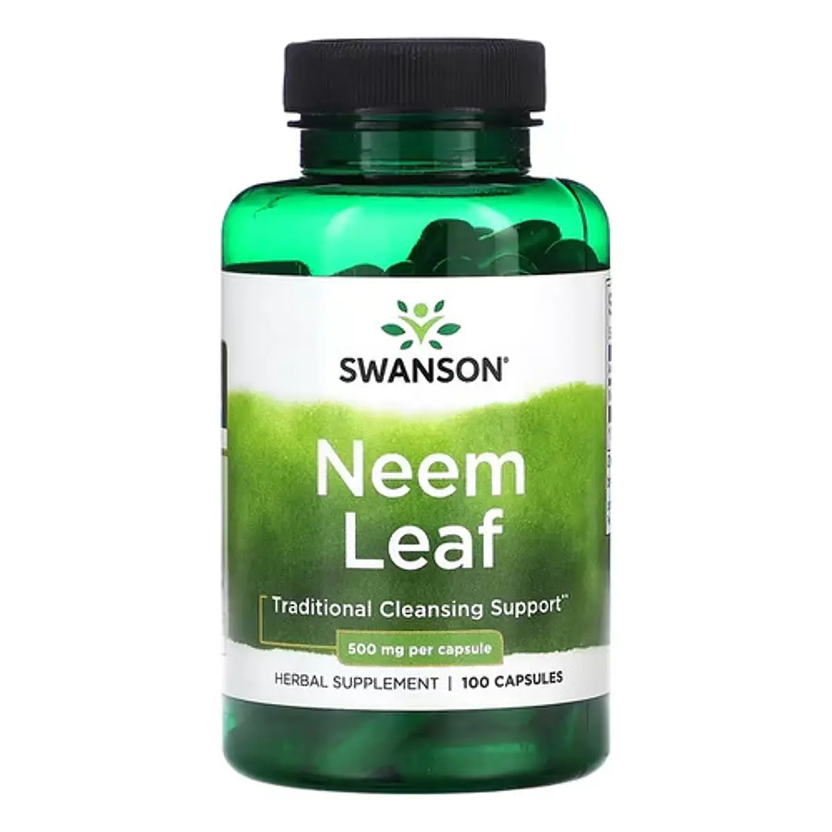 Hoja De Neem 500 Mg 100 Cápsulas - Sabor Swanson Sin Sabor