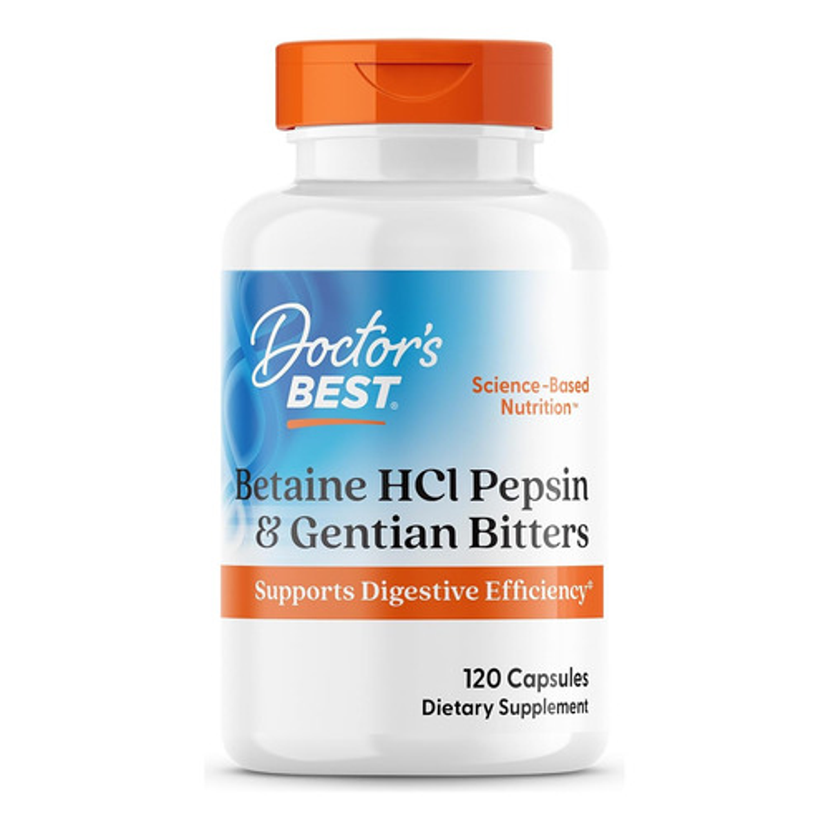 Doctor Best - Betaina Hcl Pepsin Gestian Bitters 120cápsulas